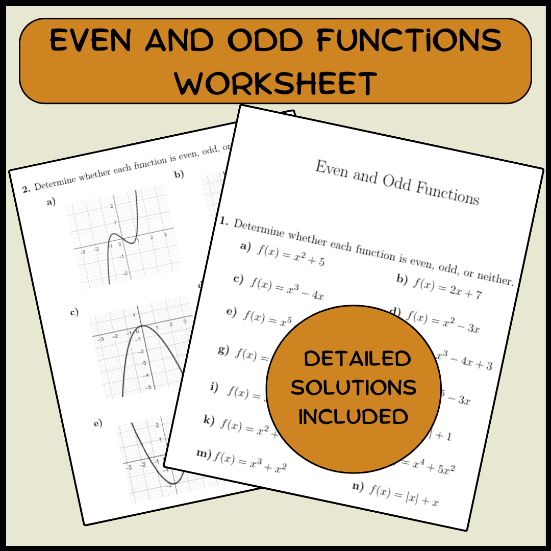 Evaluating Functions at a Point Worksheet (with solutions)