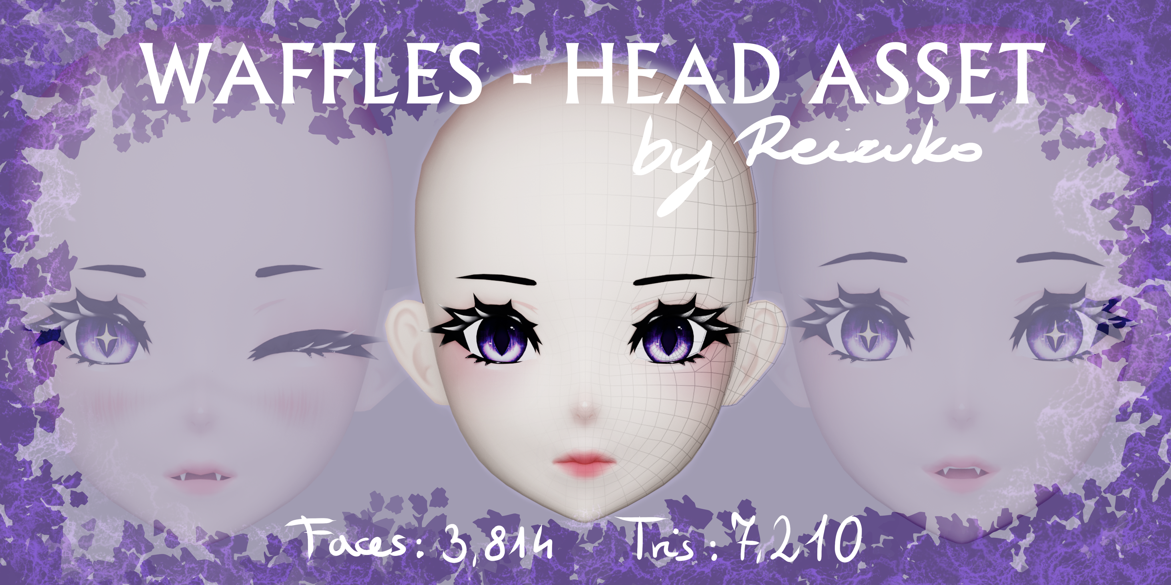 Waffles - HEAD ASSET - VRChat Asset - Payhip