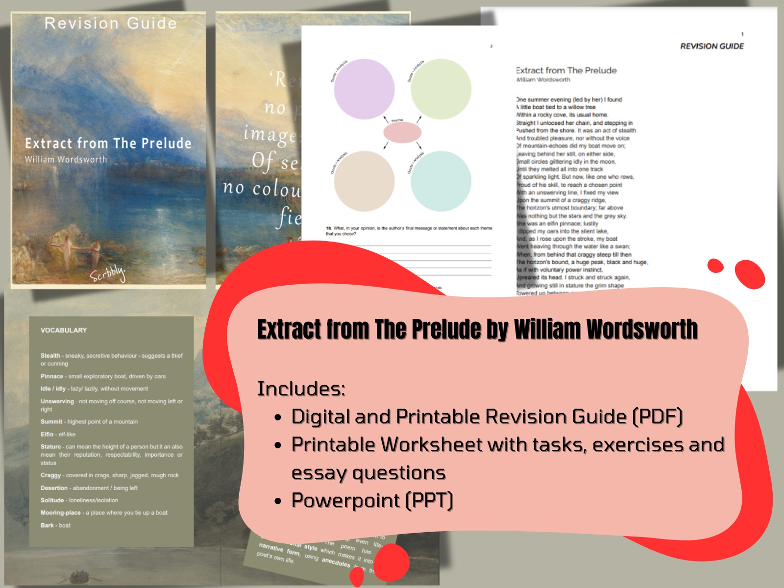 Extract from 'The Prelude' by William Wordsworth - Study Guide - Payhip