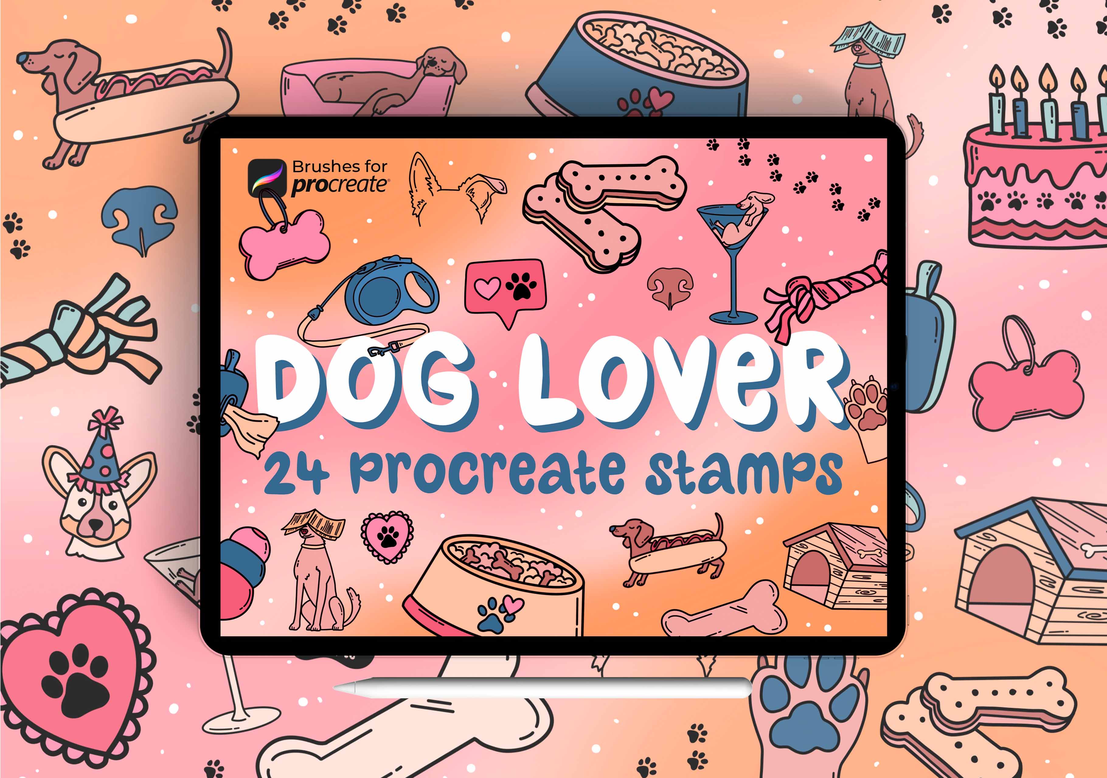 24 procreate dog stamp brushes - Payhip