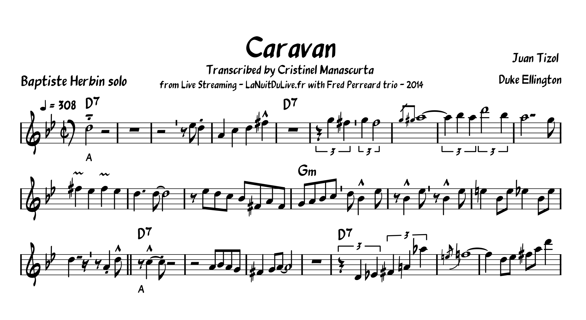 Baptiste Herbin - Caravan, soprano sax - Payhip