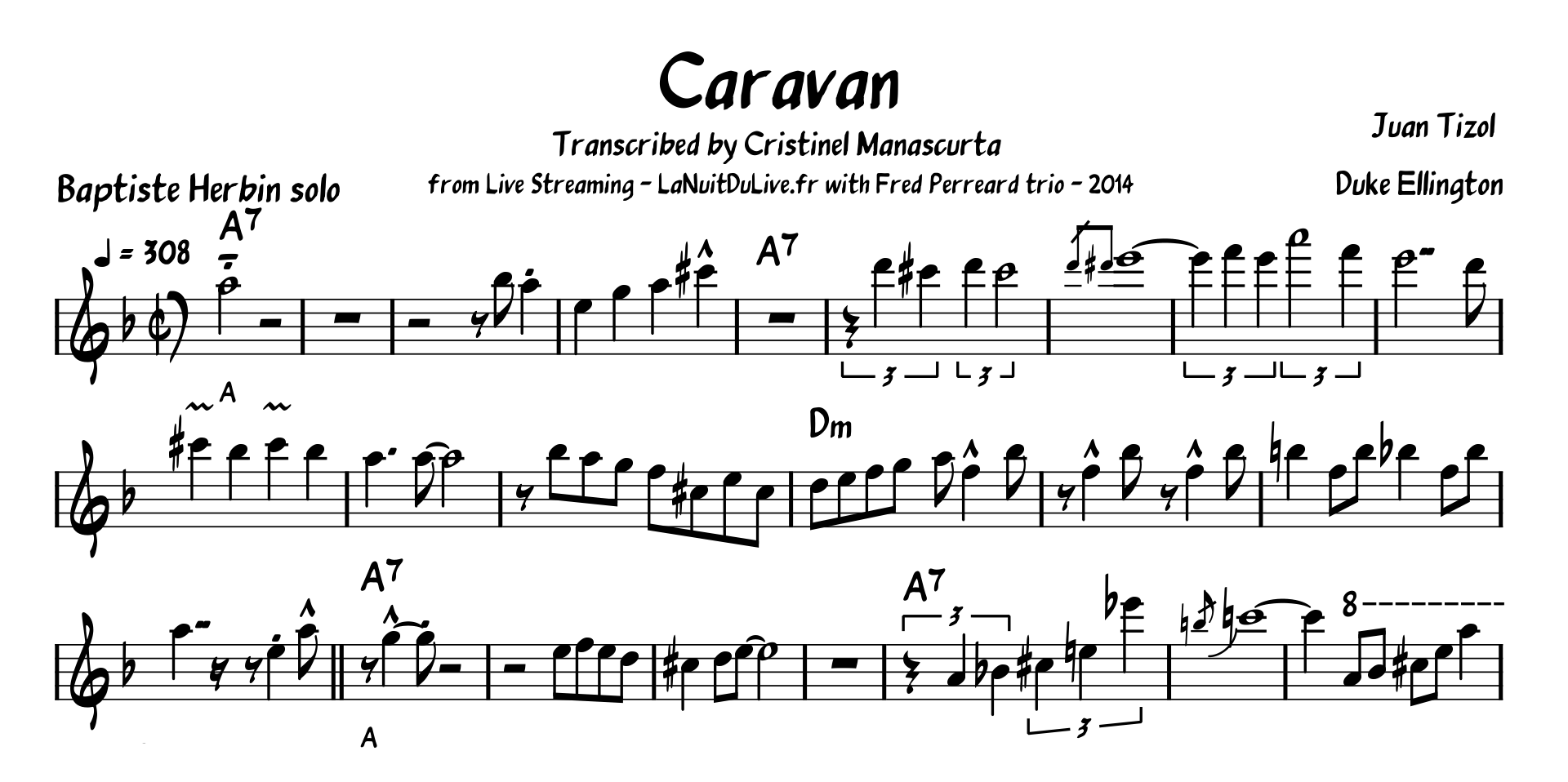 Baptiste Herbin - Caravan, alto sax - Payhip