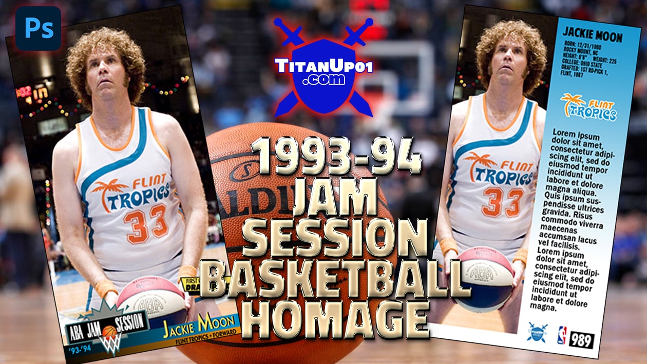 1993-94 Jam Session Basketball Homage Photoshop PSD Templates