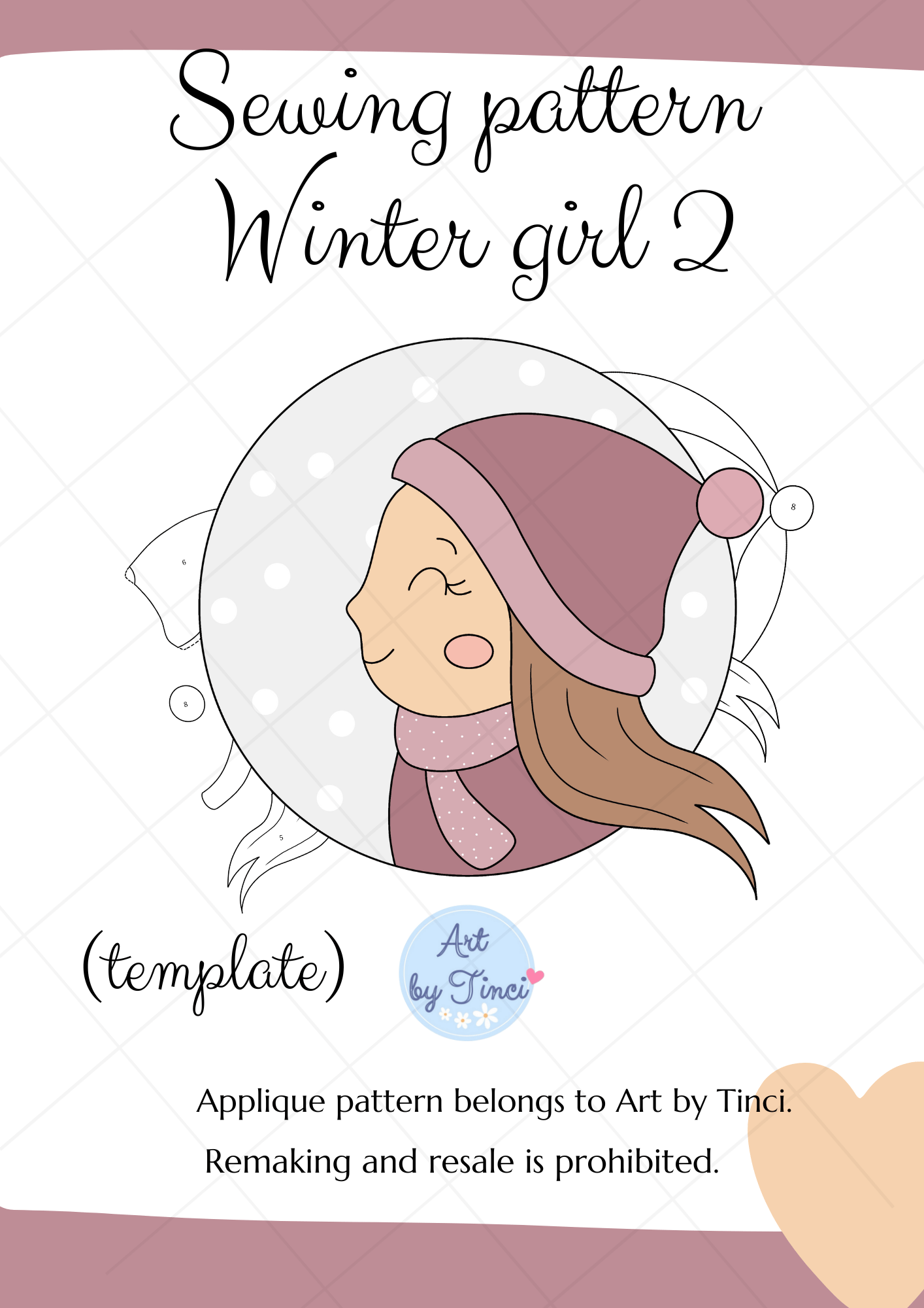 Sewing Pattern Winter Girl 2 (template) - Payhip