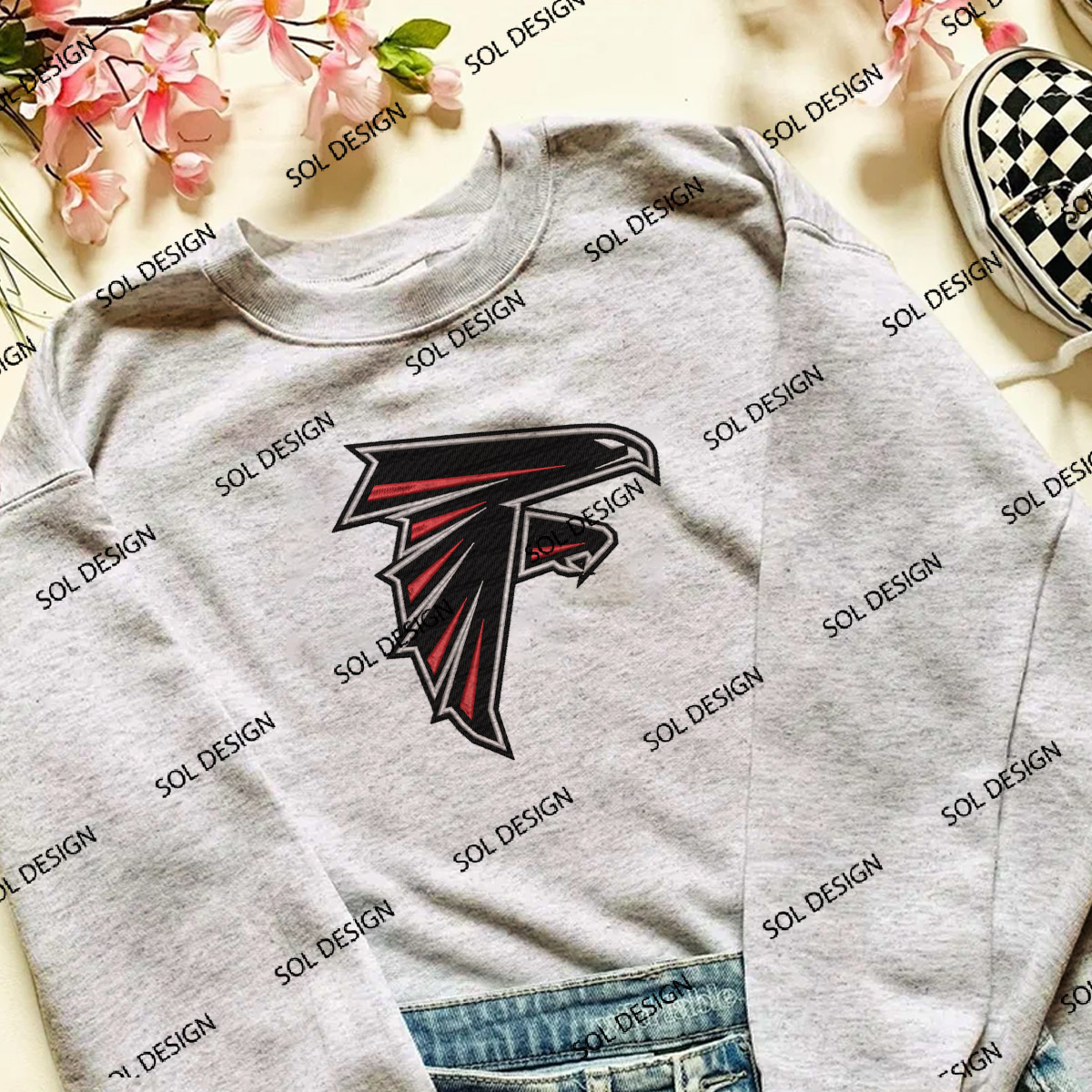 NFL Atlanta Falcons Embroidery Design Files, NFL Falcons, NFL ...