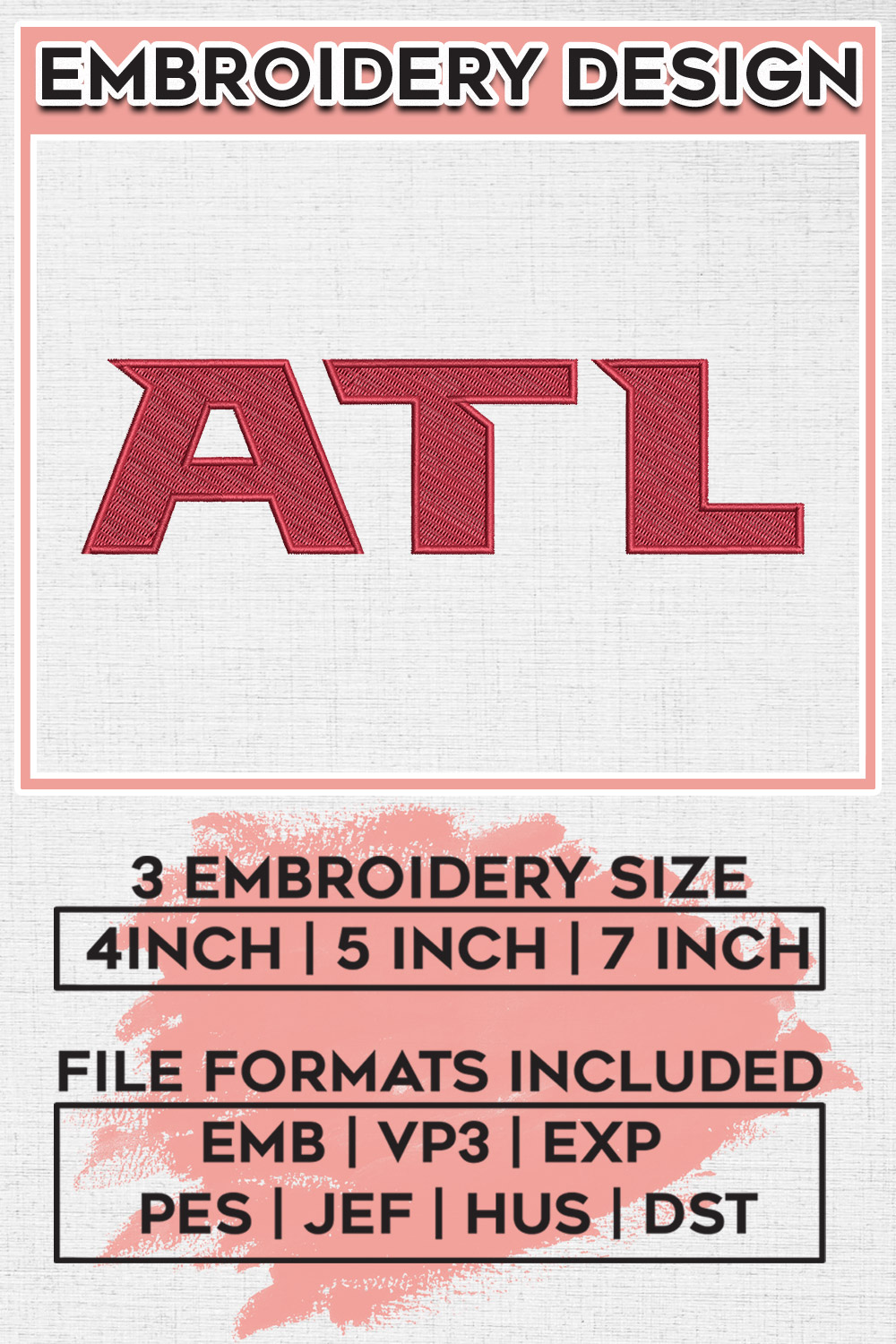 NFL Atlanta Falcons Wordmark Logo Embroidery Design Files, NFL Falcons ...