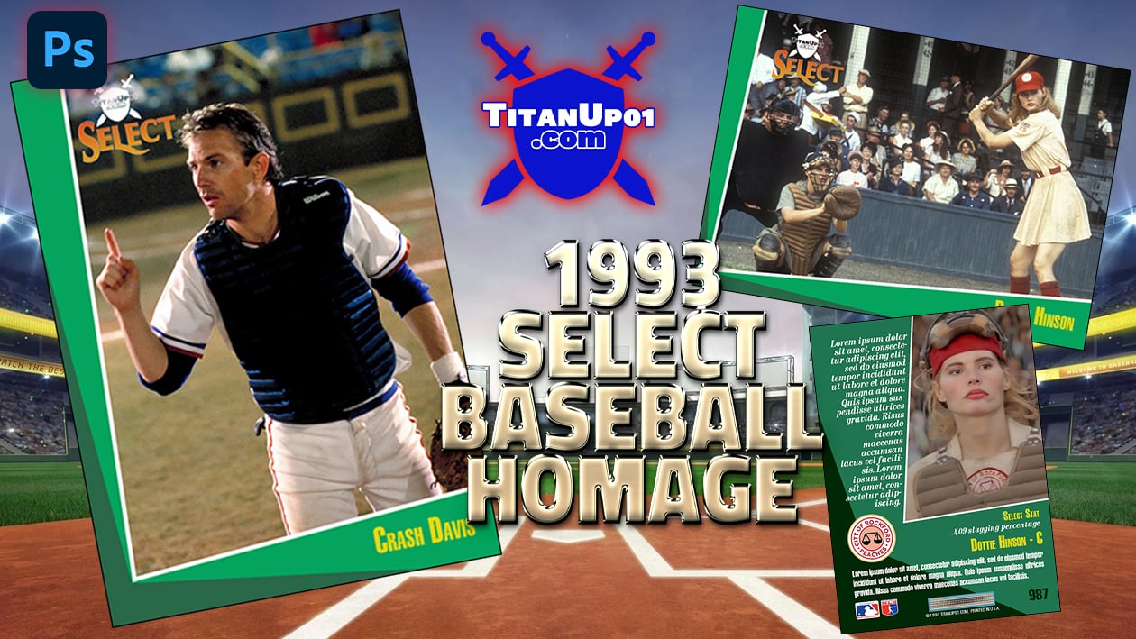 1993 Select Baseball Homage Photoshop PSD Templates