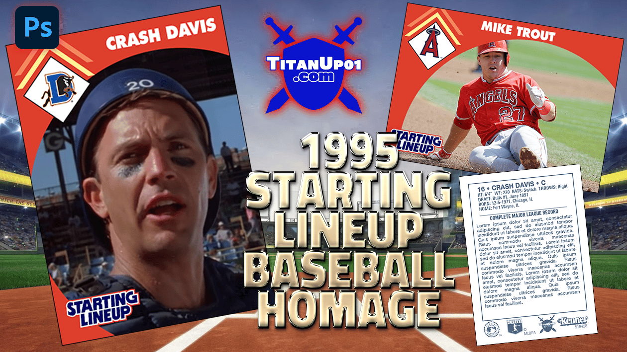 1995 Starting Lineup Baseball Homage Photoshop PSD Templates