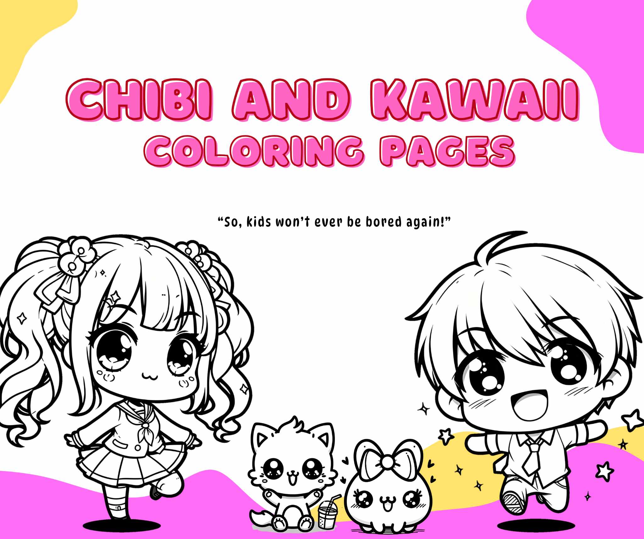 Kawaii and Chibi Coloring Pages - Payhip