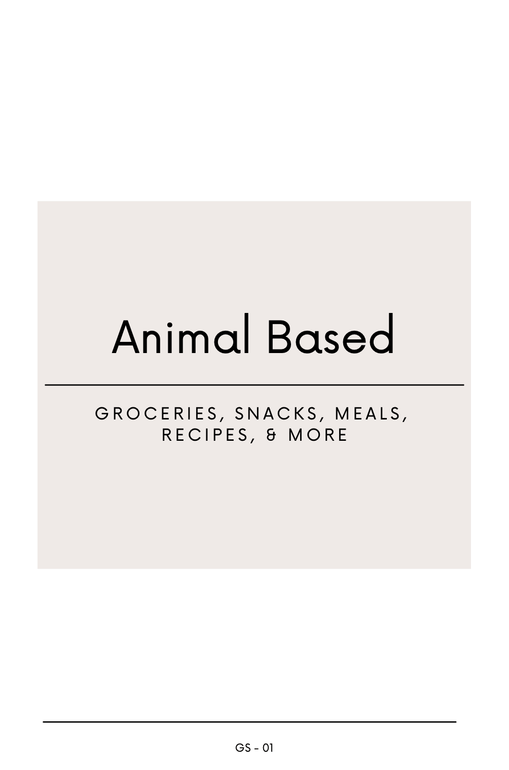 Animal-Based Guide - Digital Download - Payhip