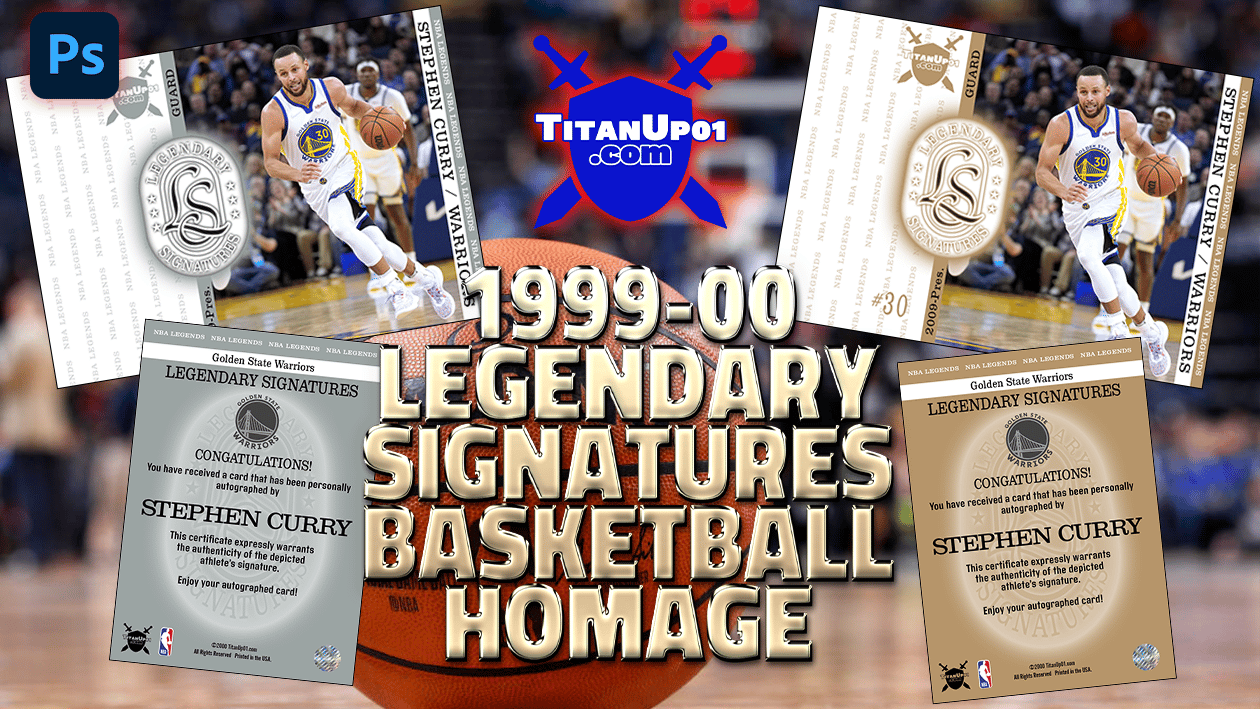 1999-2000 Legendary Signatures Basketball Homage Photoshop PSD Templates