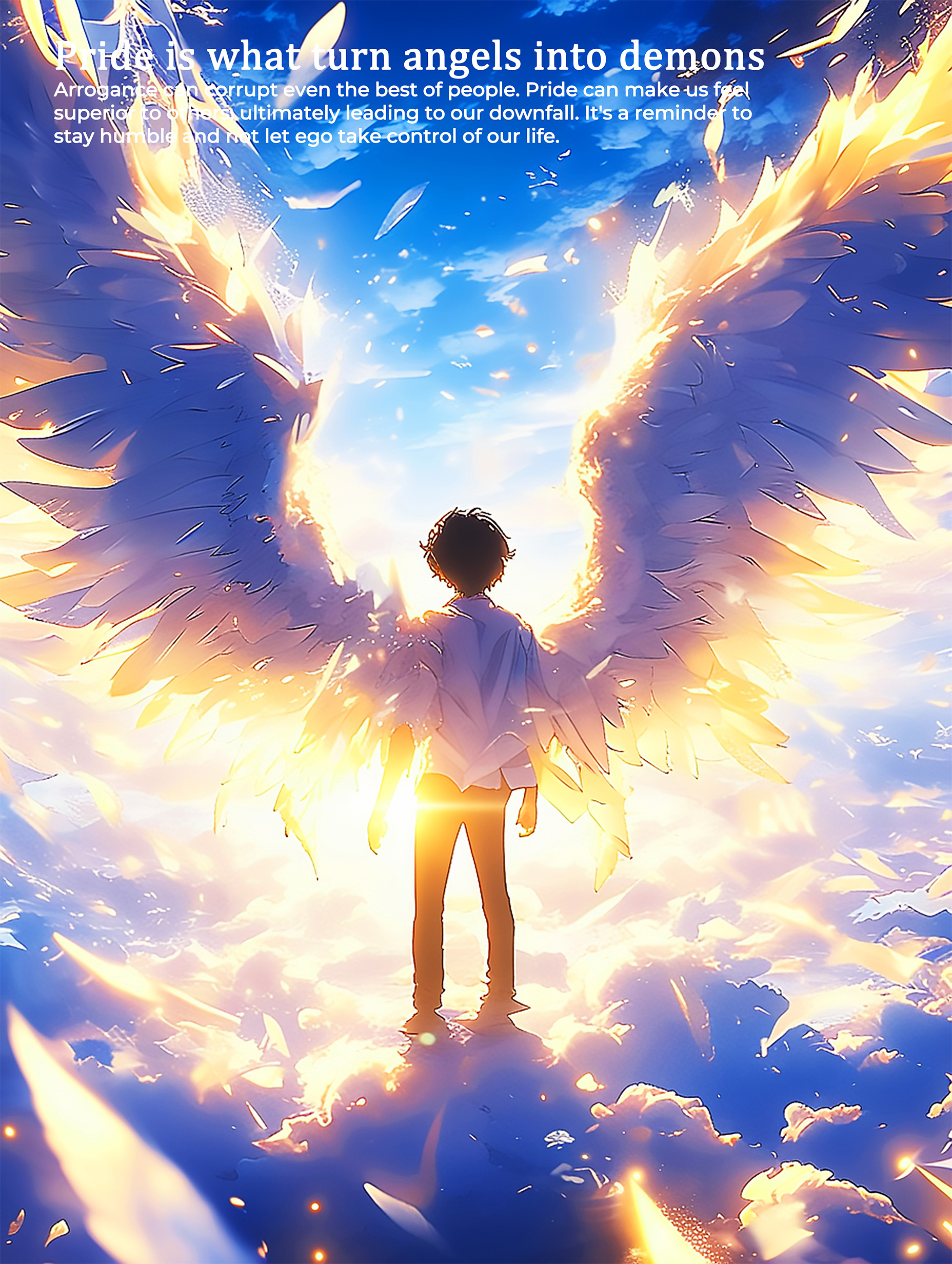 Ethereal Winged Boy - Anime Art - digital download - Payhip