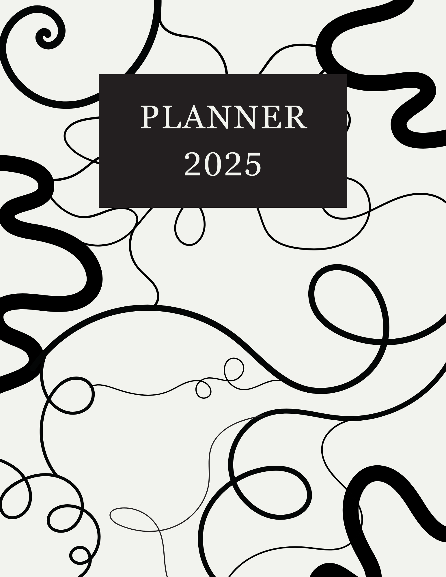 Simple Black and White Planner with Notes - Payhip