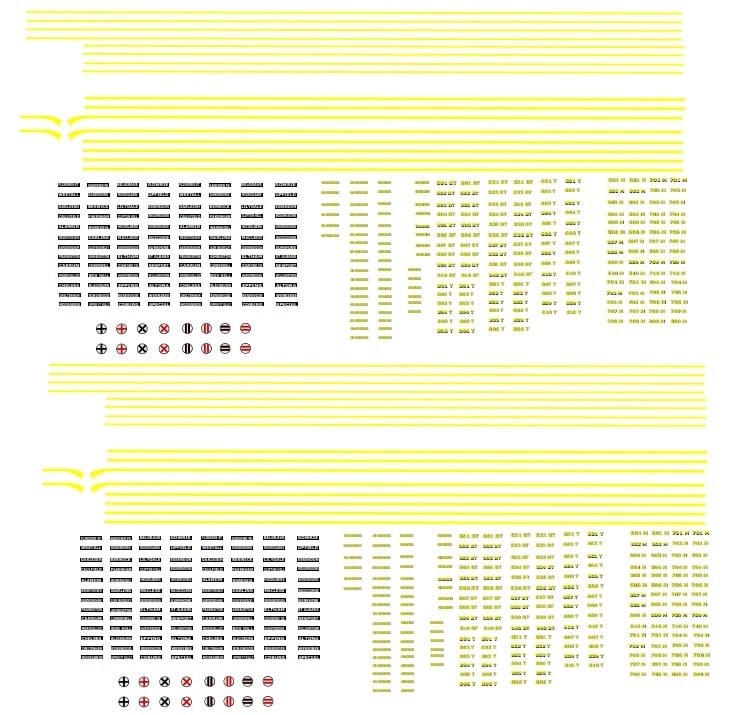 Victorian Railways Harris Train Decal Sheet