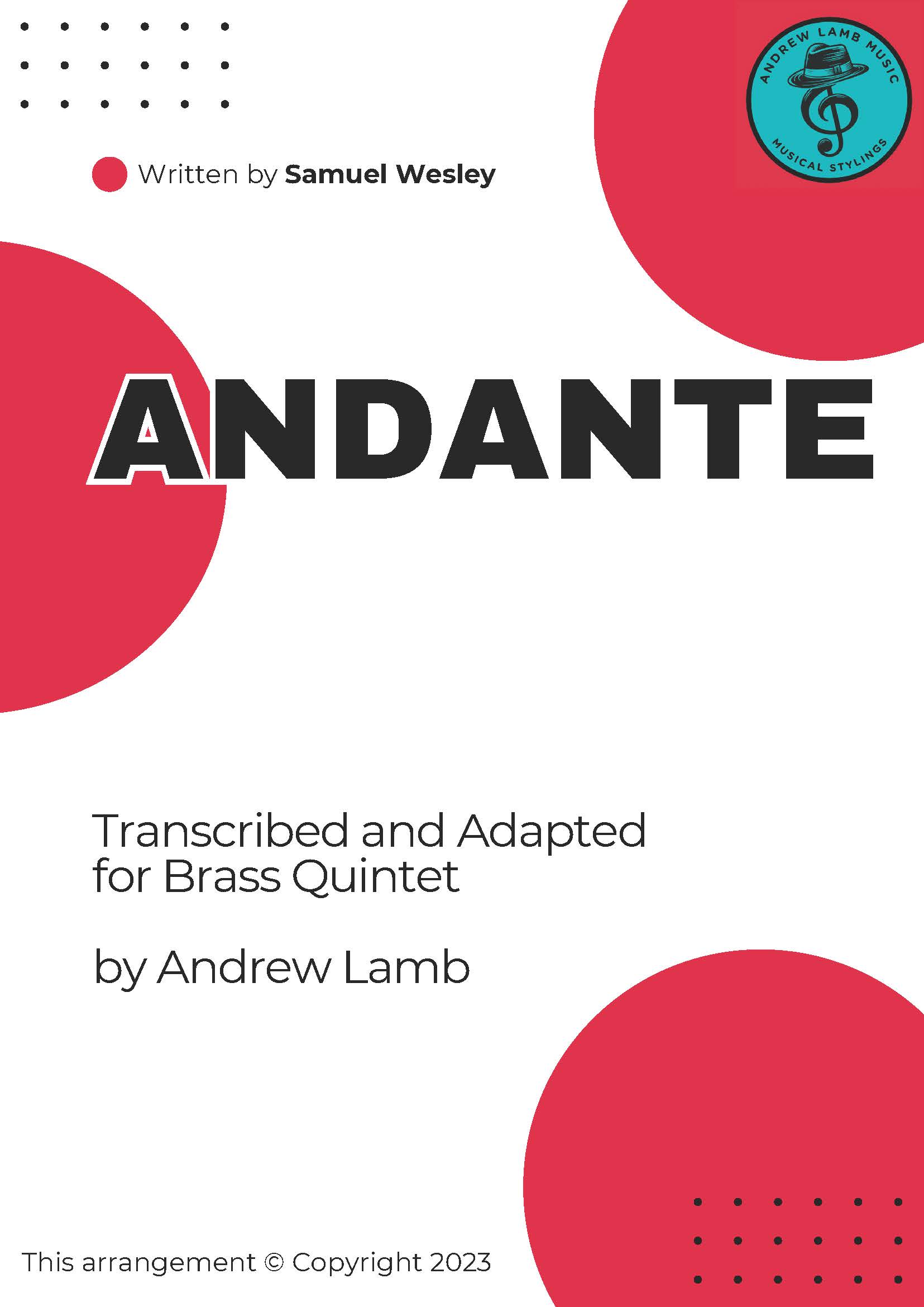 Samuel Wesley | Andante (Prelude) | for Brass Quintet - Payhip