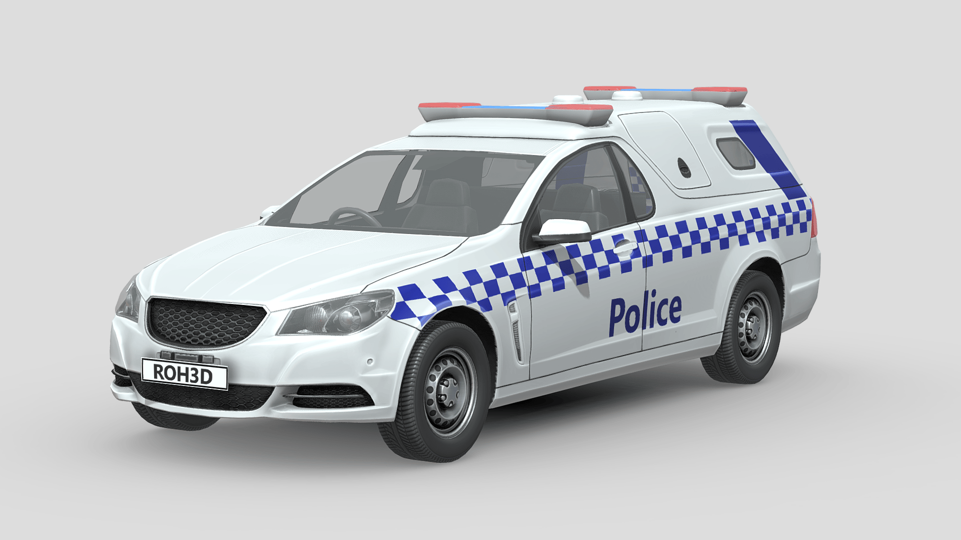Low Poly Car - Holden UTE Police - Payhip