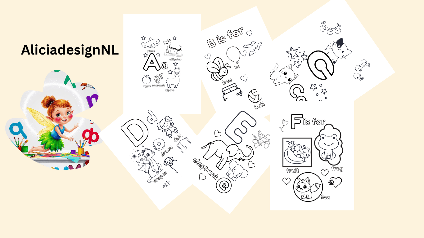 Funny alphabet coloring pages - Payhip