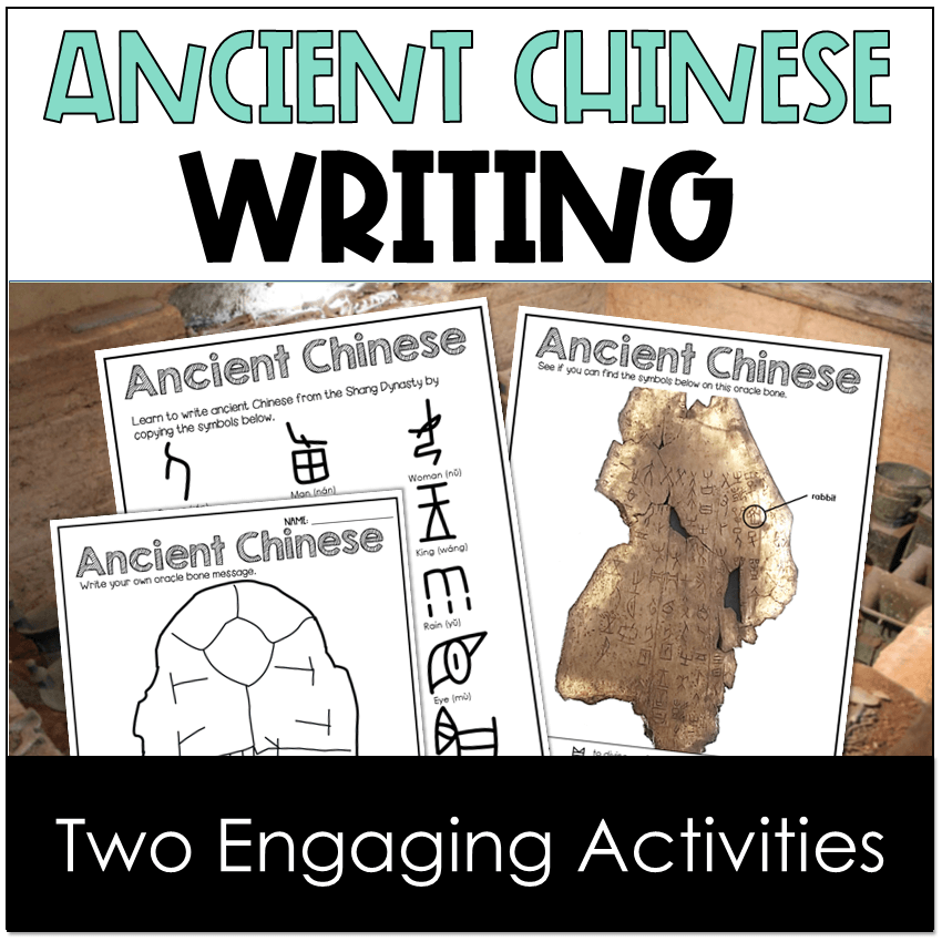 Ancient China Writing Oracle Bone Chinese Script Shang Dynasty Activity