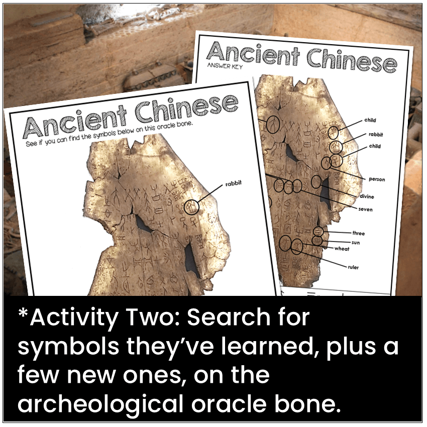 Ancient China Writing Oracle Bone Chinese Script Shang Dynasty Activity