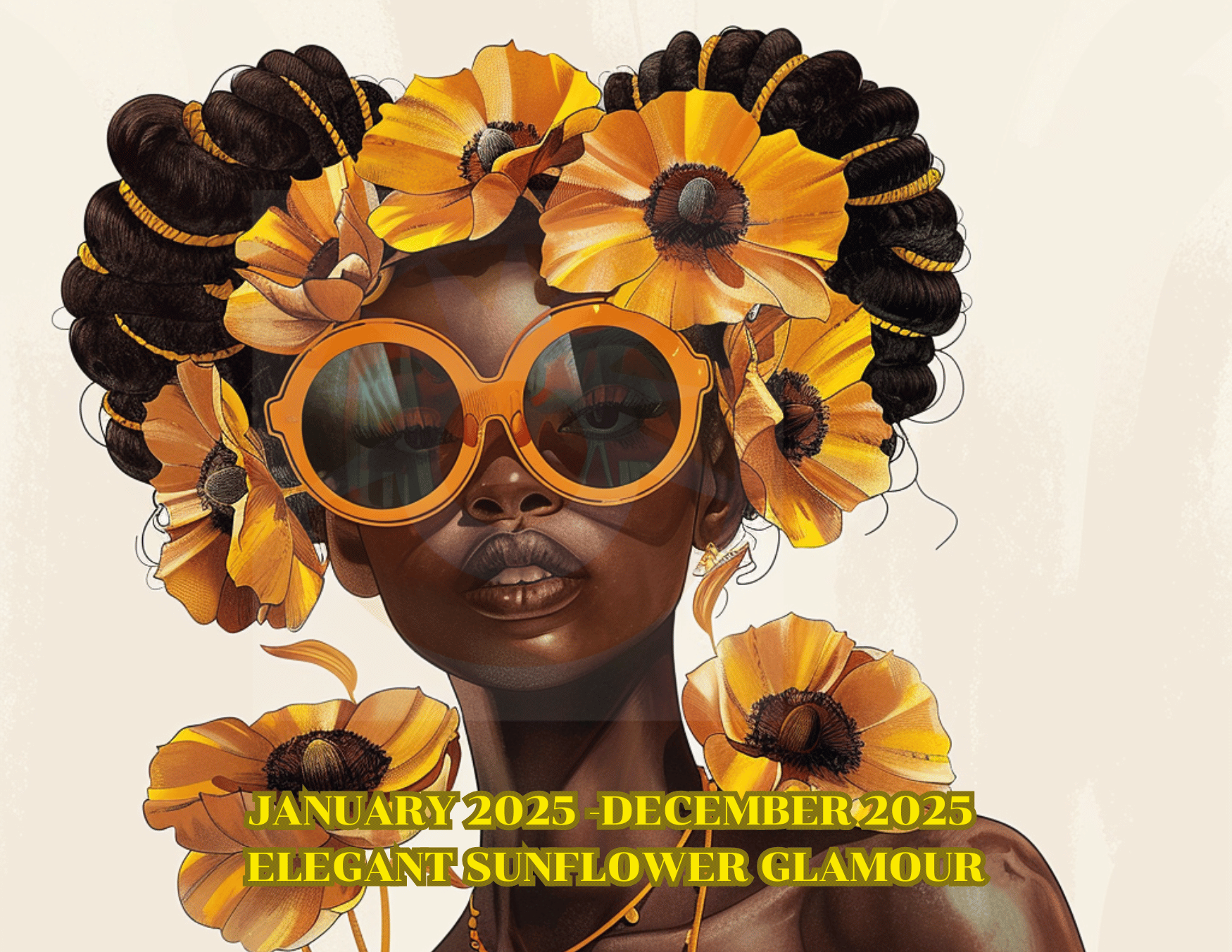 2025 Elegant Sunflower Glamour Calendar - Payhip