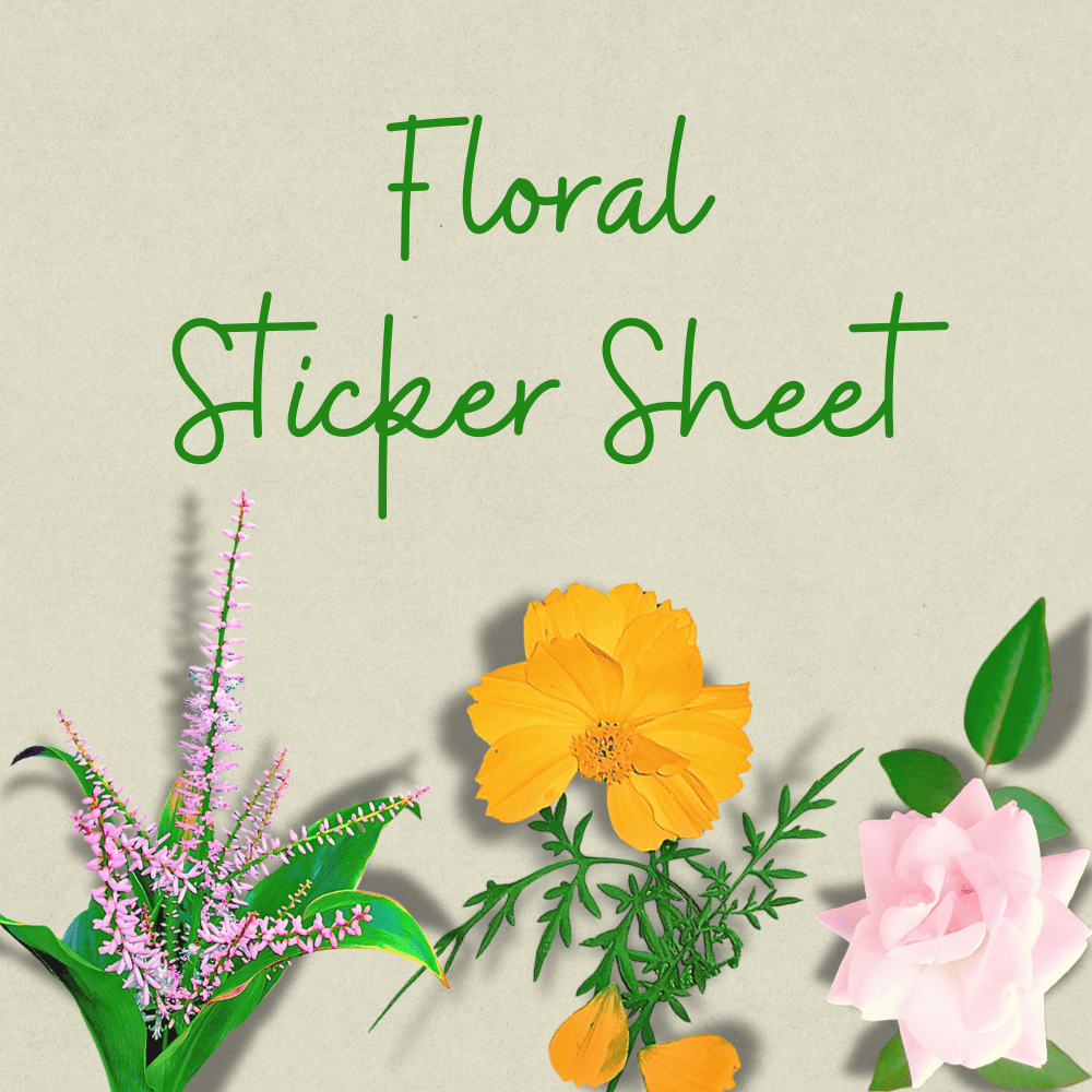 Floral Sticker Sheet Digital Product - Payhip