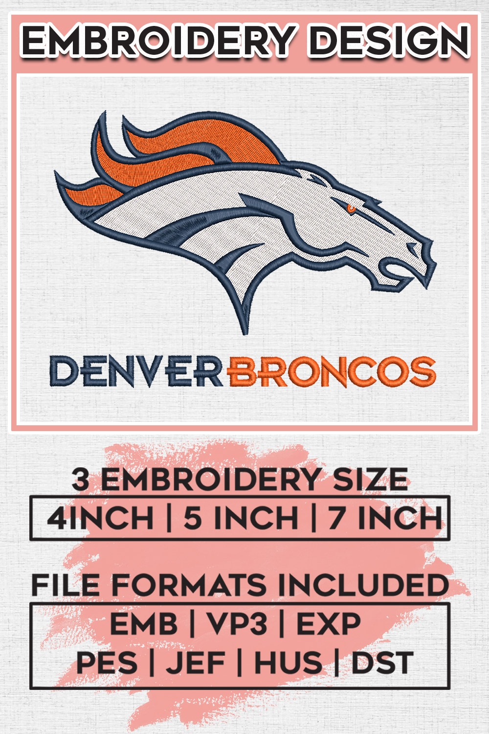 Denver Broncos Embroidery Designs, NFL Broncos Embroidery Designs, NFL ...