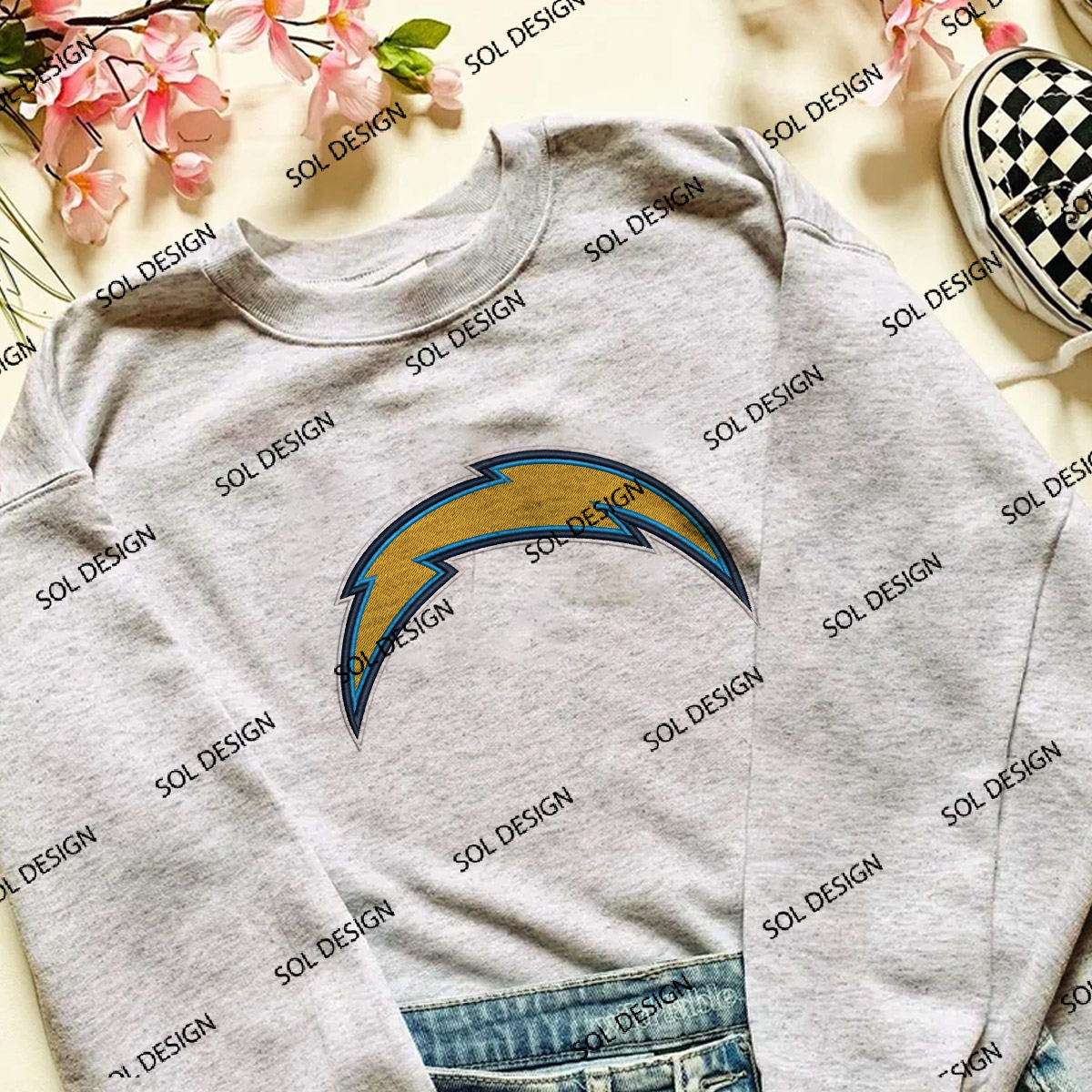 Los Angeles Chargers Logo Embroidery Design Files, NFL Chargers ...