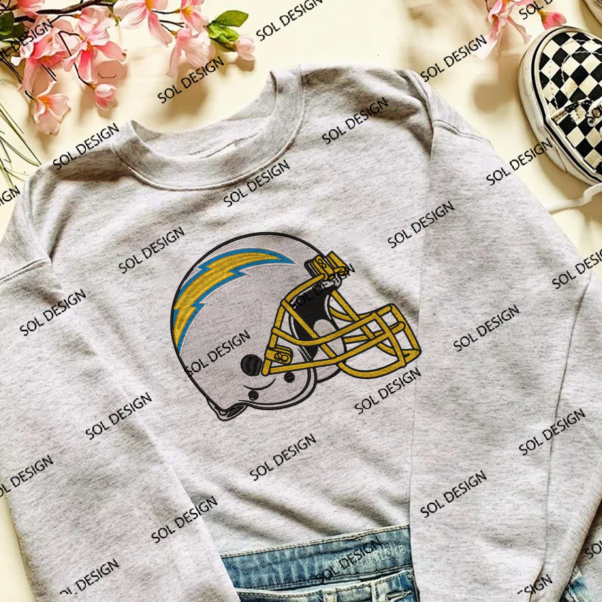 NFL Los Angeles Chargers Helmet Embroidery Designs, NFL Chargers ...