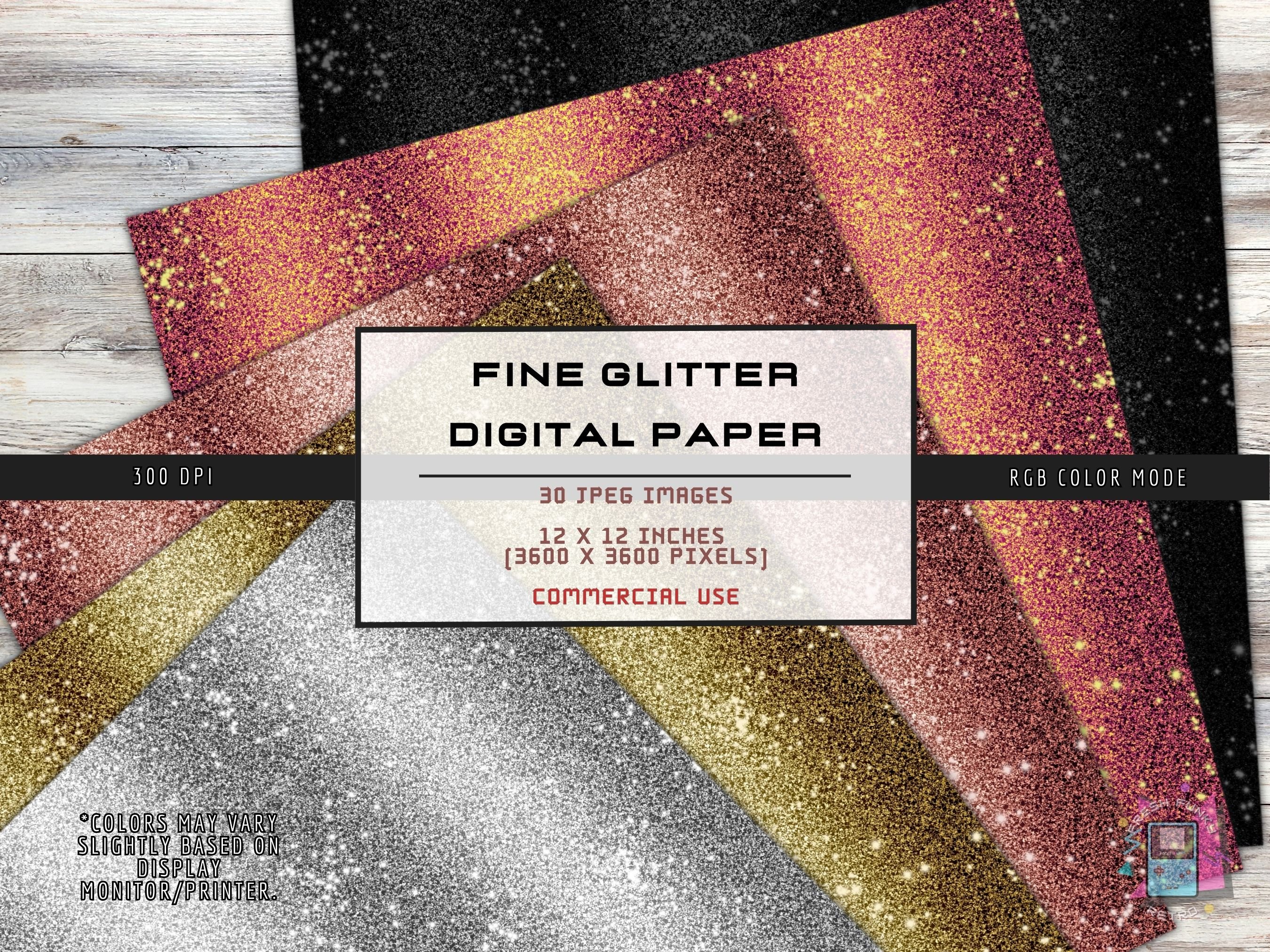 Fine Glitter Digital Papers | Commercial Use - Payhip