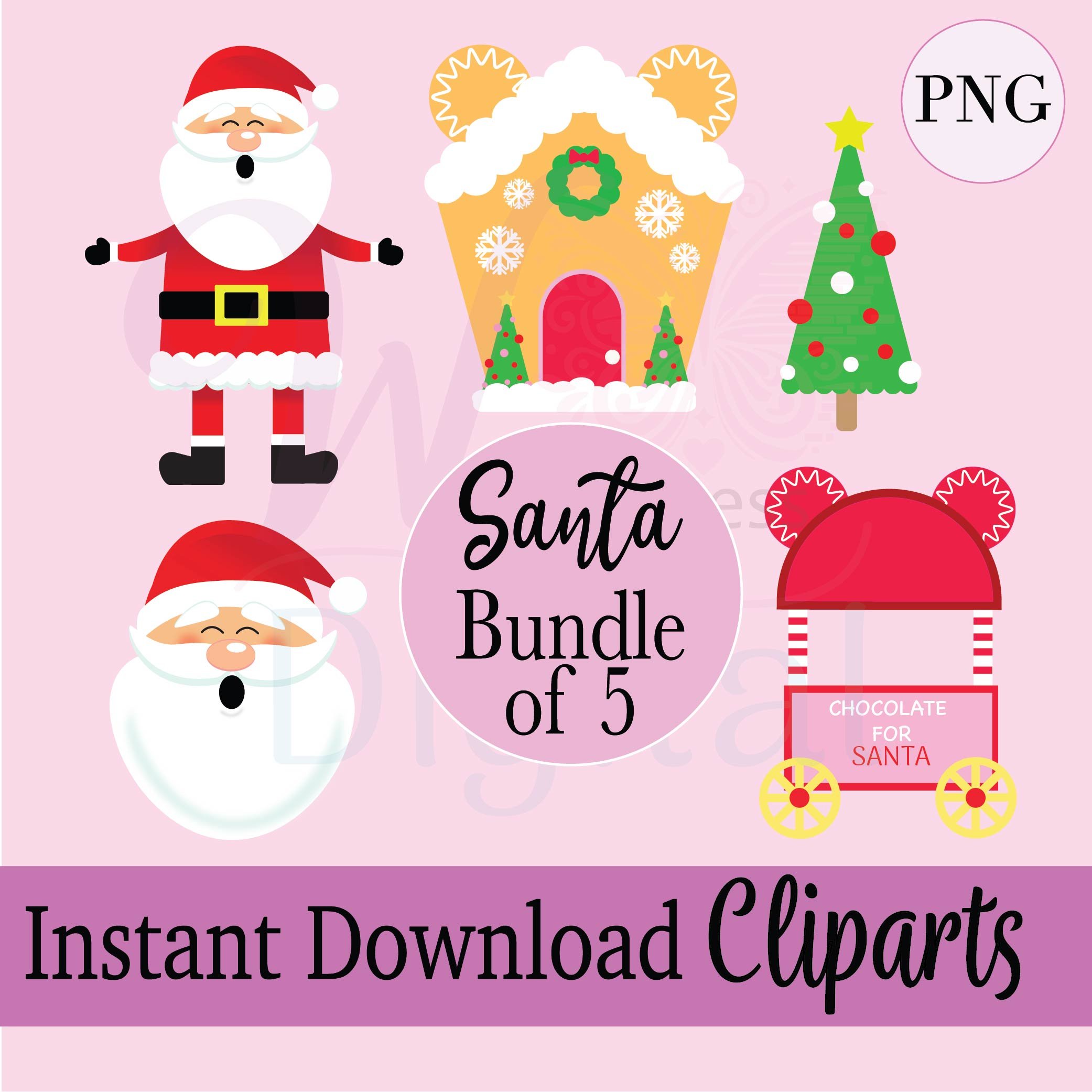 Santa Bundle of 5 png - Payhip