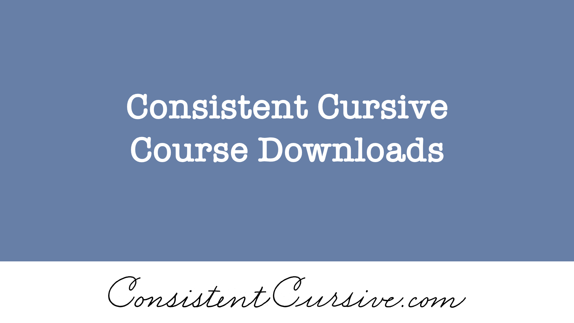 Consistent Cursive Course Downloads - Payhip