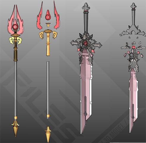 Dizfiles Pepakura Cosplay Template Shop - Pepakura Prop collection such ...