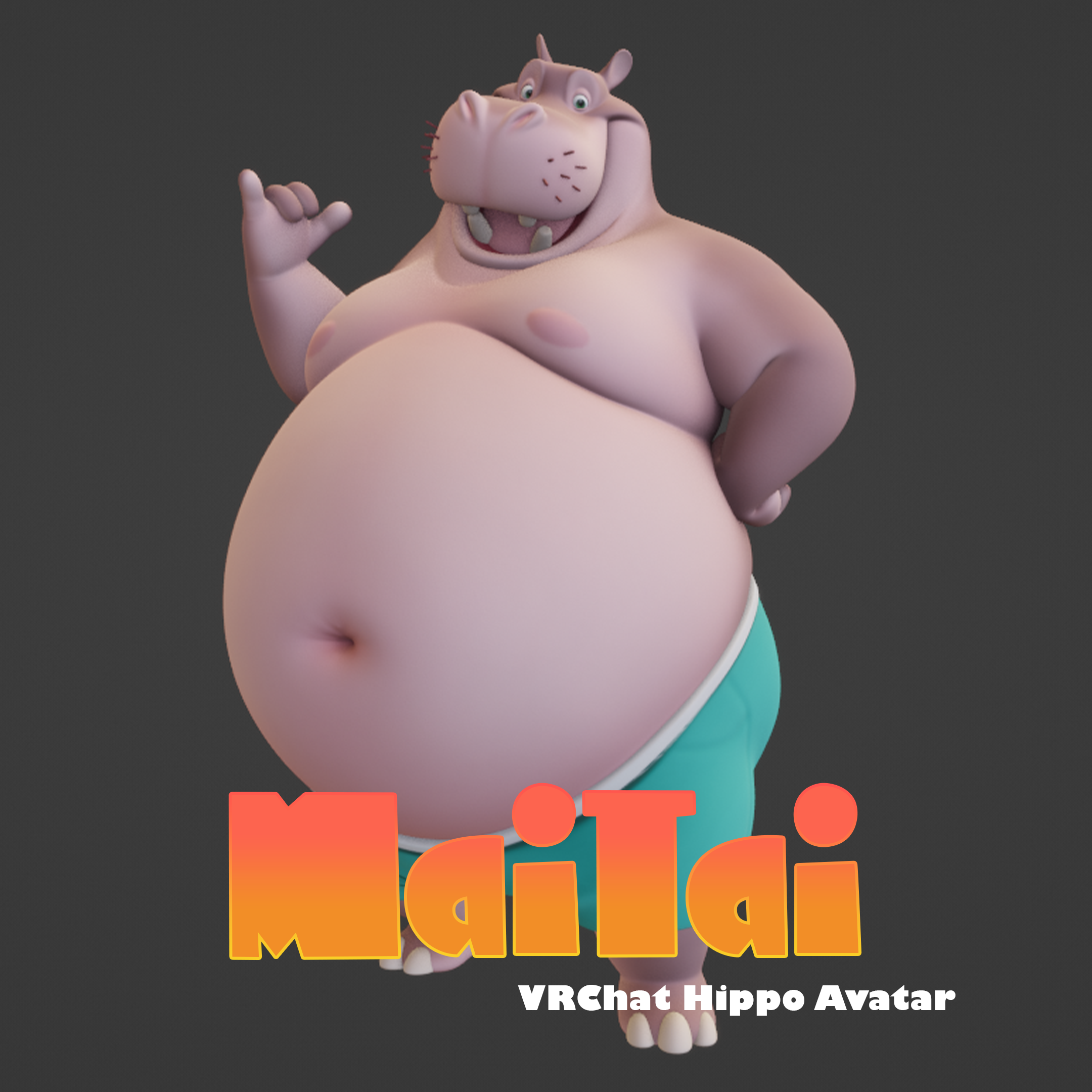 MaiTai the Hippo 2.0 - VRChat Avatar - Payhip