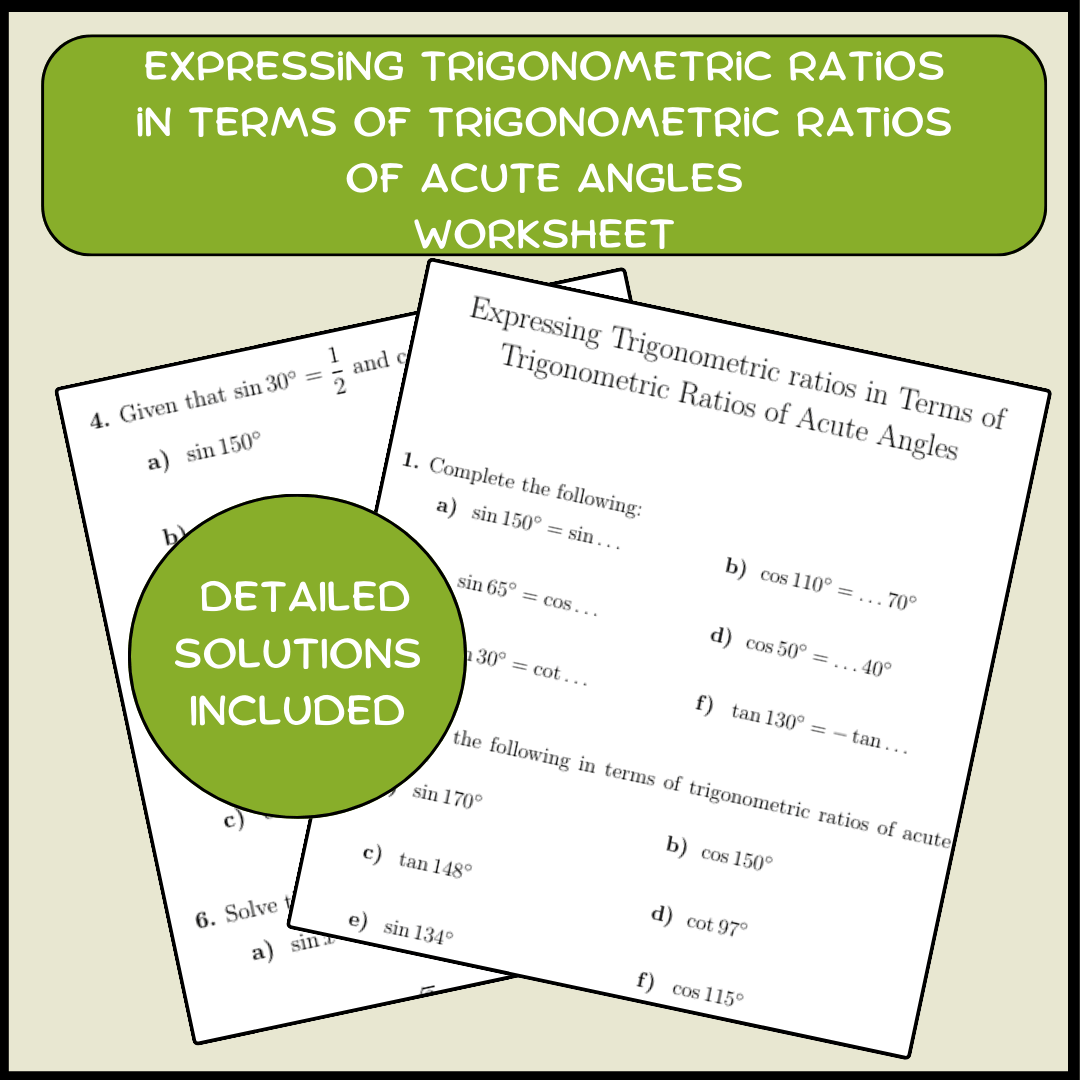 Trigonometry Ratios Worksheets