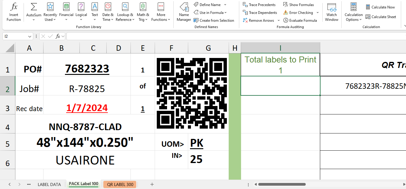 Labels | Material Inventory & Tracking Label Generator