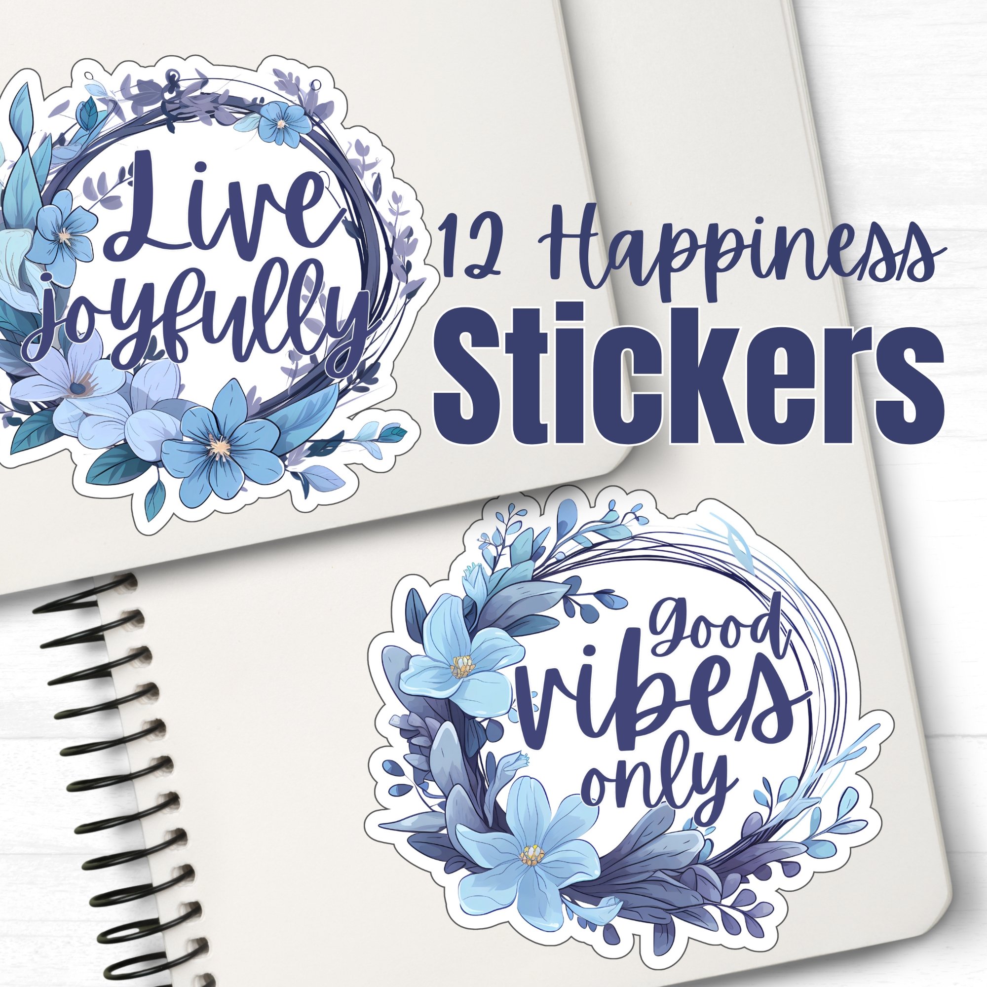 Printable Sticker Sheet, Digital Stickers, Happiness Stickers - Payhip