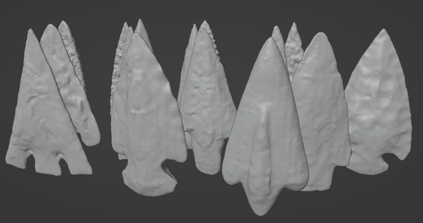 Flintknapped Arrowheads Collection - STL File - Digital Download - 3D ...
