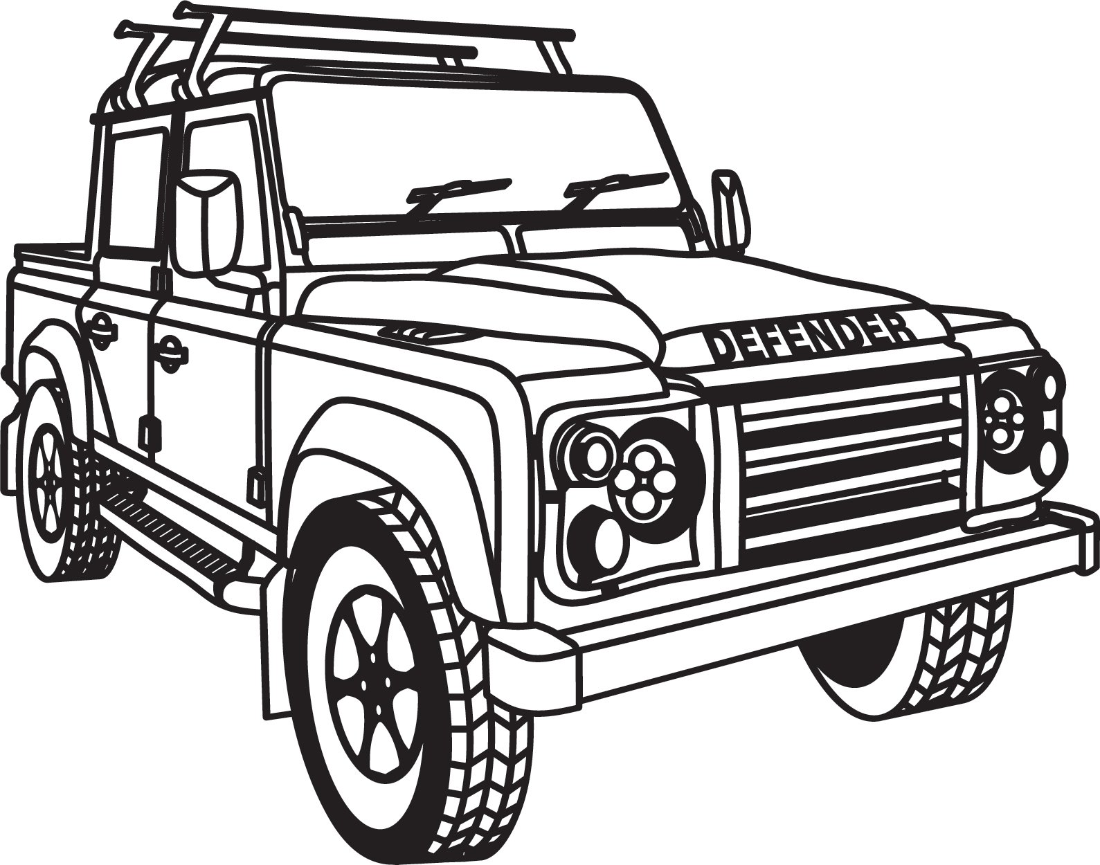 Defender 110 Year 2015 Vector DXF File for CNC Cutting | High-Quality ...