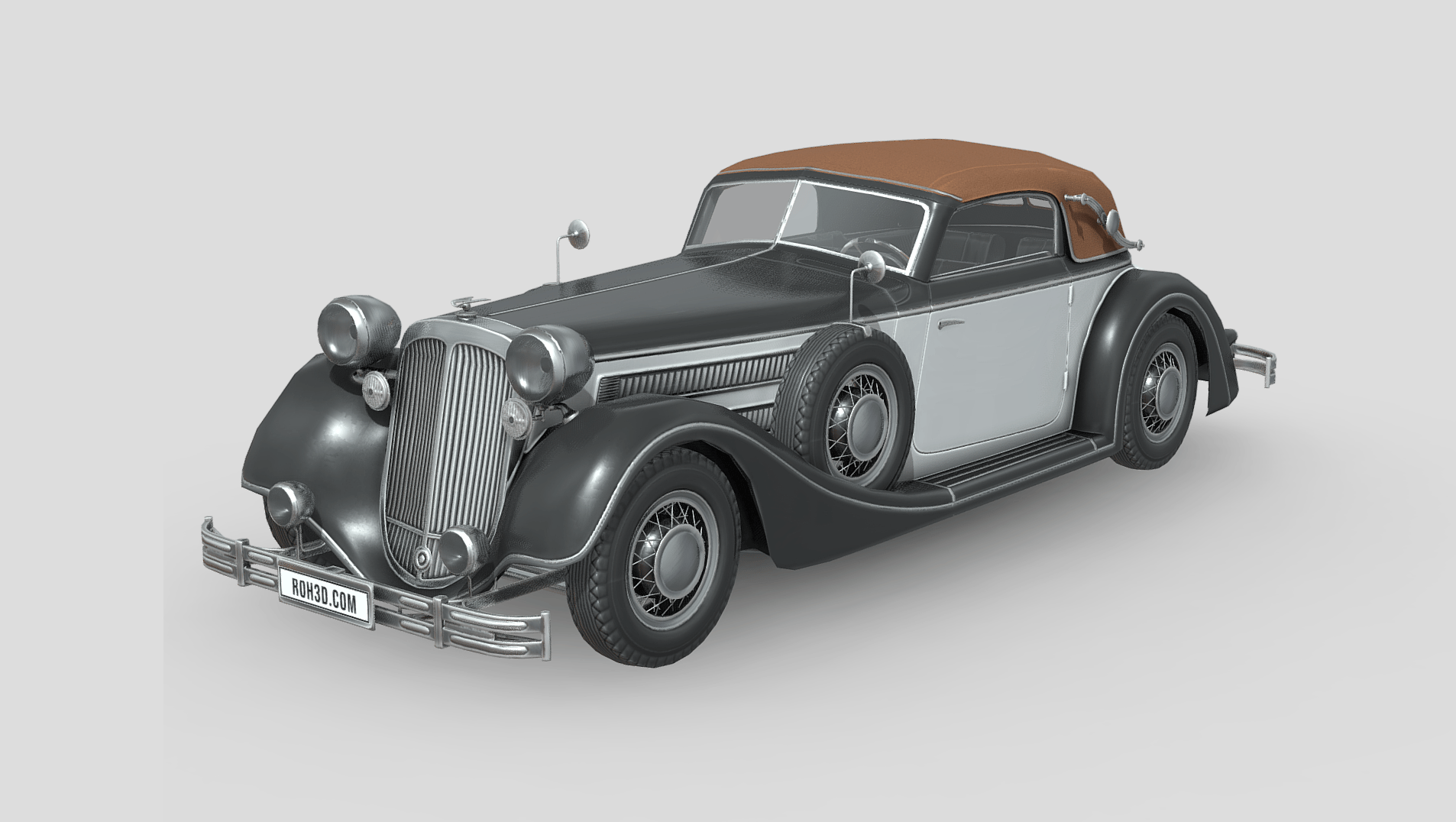 Low Poly Car - Horch 853 A Sport Cabriolet 1937 - Payhip