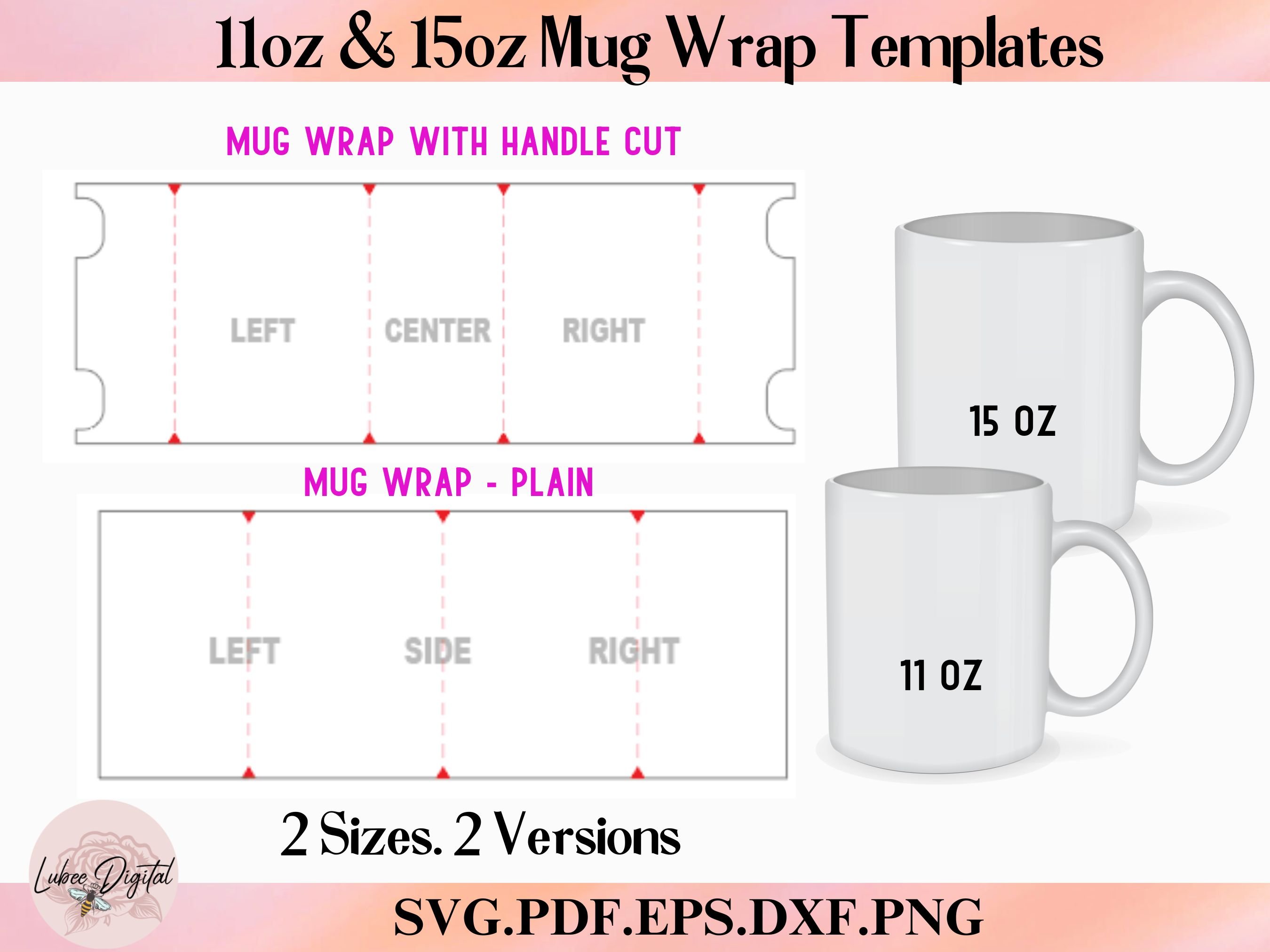 Drag and Drop Canva Full Wrap Mug 11oz,15oz Canva Mug Templates Svg ...