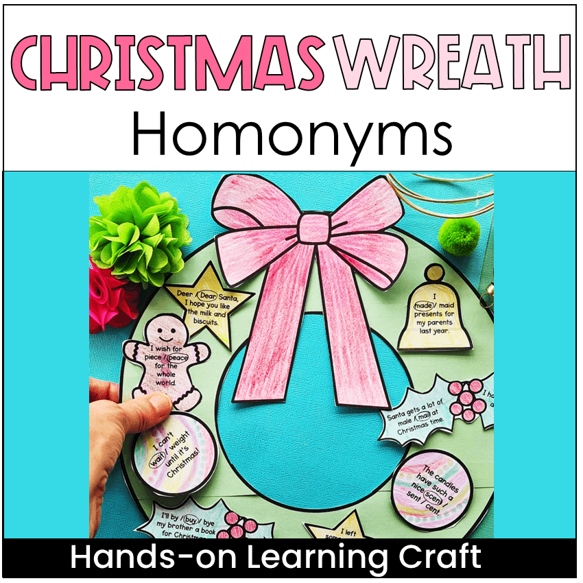 Christmas Wreath Homonyms Craft Activity