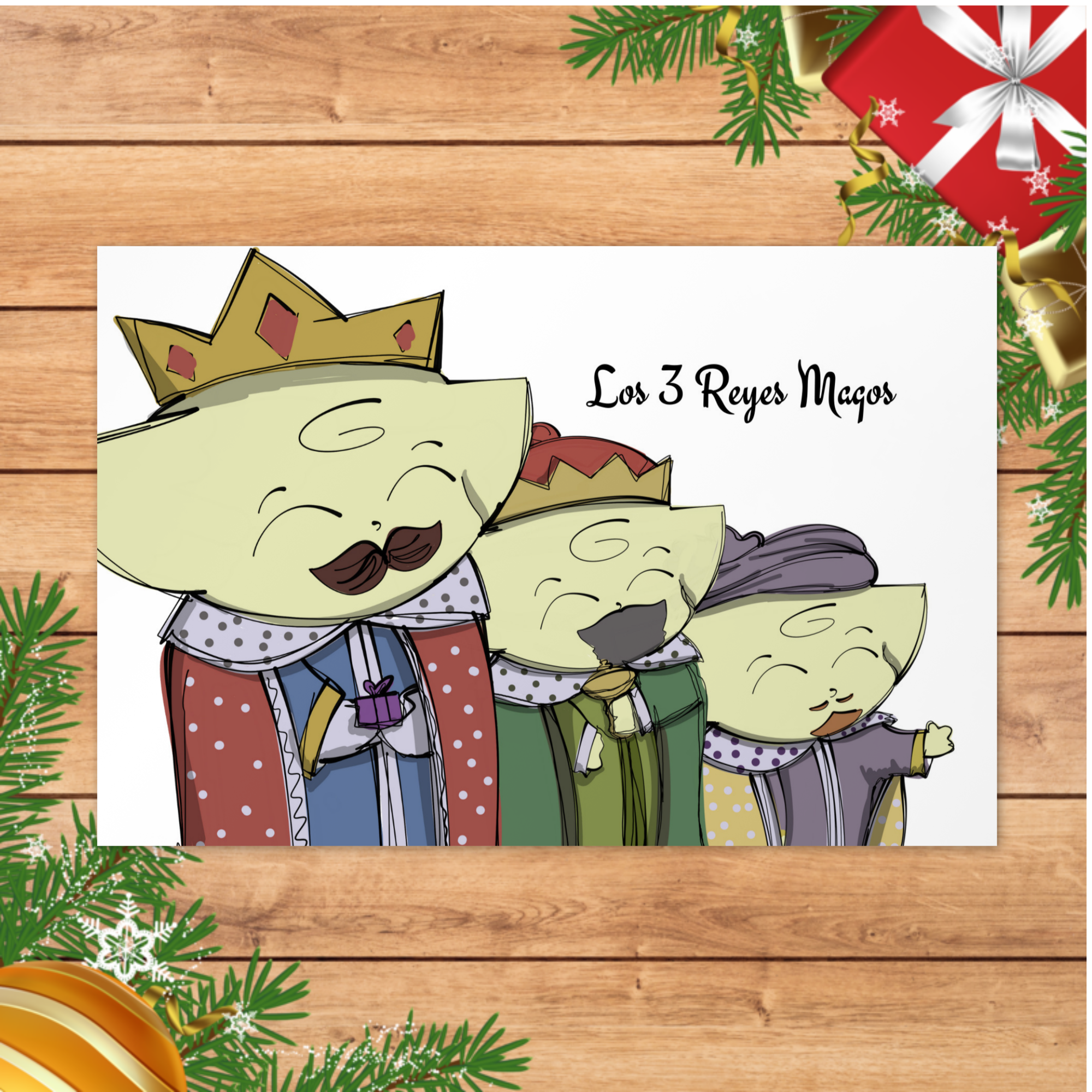 Nuggy Art Postcard - Three Wise Men Edition (10x15 cm) - Payhip