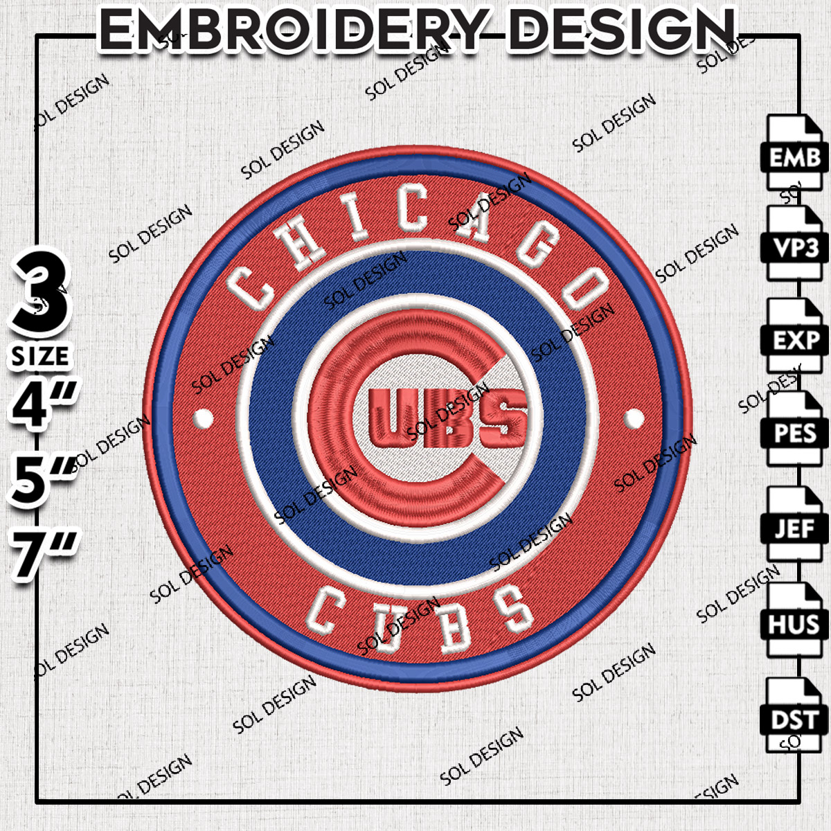 Chicago Cubs Embroidery Designs, MLB Cubs Embroidery Designs, MLB ...