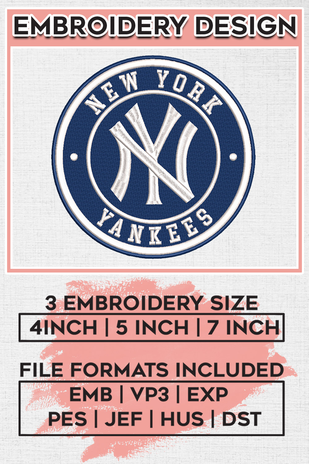New York Yankees Embroidery Designs, MLB Yankees Embroidery Designs ...
