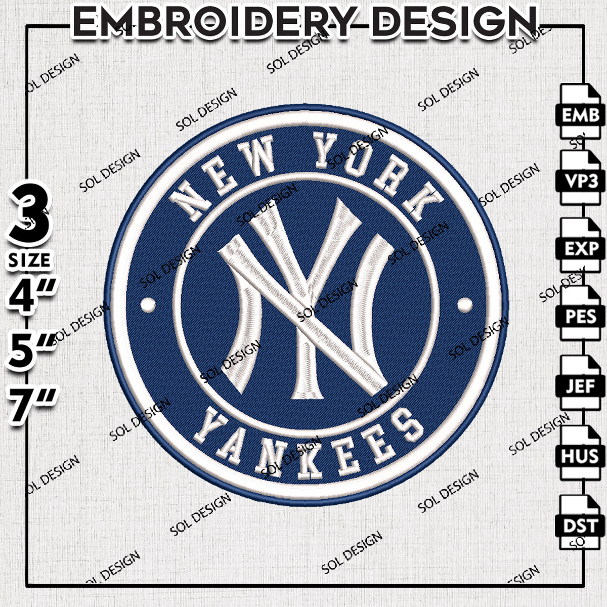 New York Yankees Embroidery Designs, MLB Yankees Embroidery Designs ...