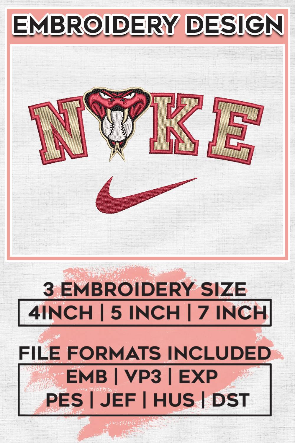 Ni.ke Arizona Diamondbacks Embroidery Designs, MLB Diamondbacks ...