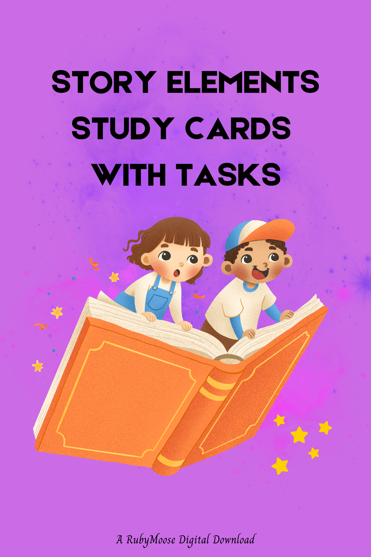 Story Elements Study Cards and Tasks