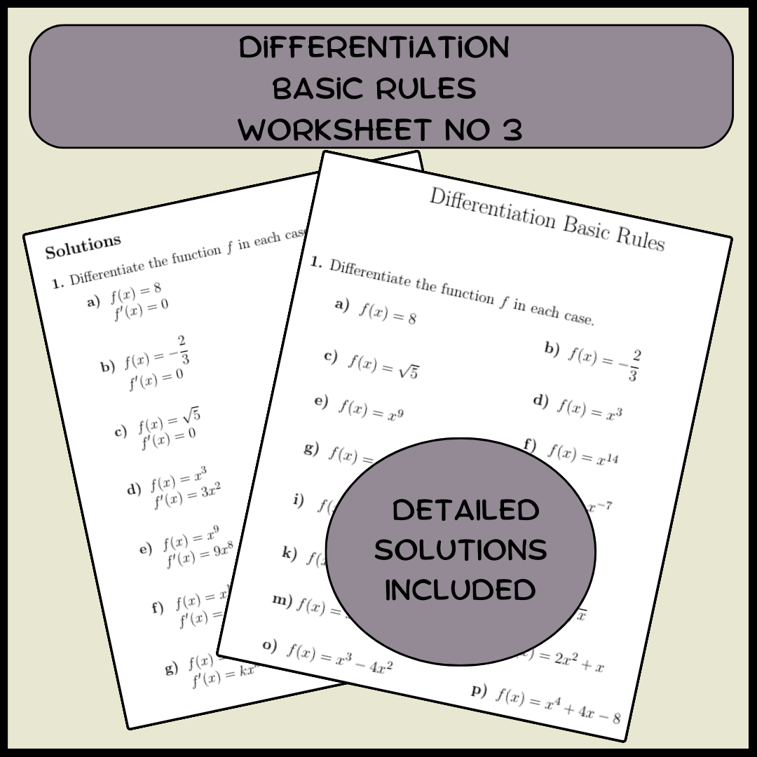 Introduction to Sequences Worksheet (with solutions)