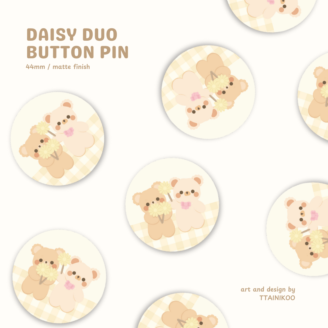 daisy duo button pin | MB0001 - Payhip