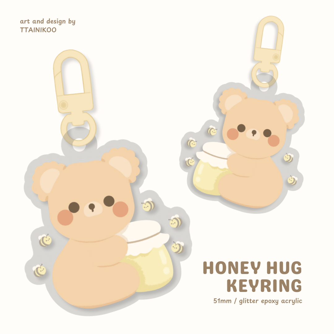 honey hug acrylic keyring | GK0001 - Payhip